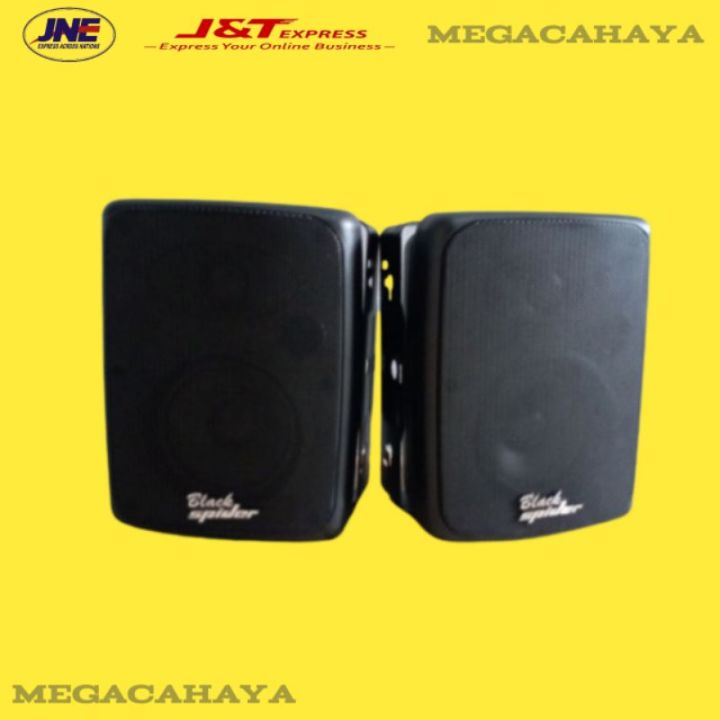 Speaker Dinding Bracket Masjid Cafe Musola - Speker Pasif 4 Inch Black Spider - Speaker Ruangan ...