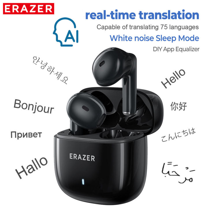 [AI Earphones] Translator Erazer XT92PRO Bluetooth Earphones AI real-time Translation Earbuds ...