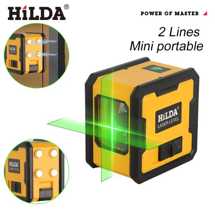 HILDA Laser Level 2 Line with Magnet on Back Self-Leveling Auto ...