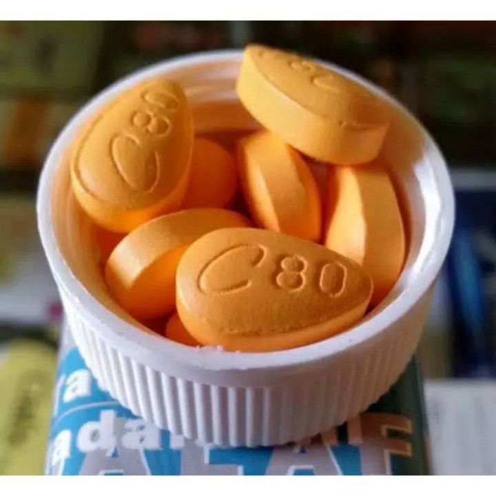 Vitamin Kuning C80 isi 10 asli original | Lazada Indonesia
