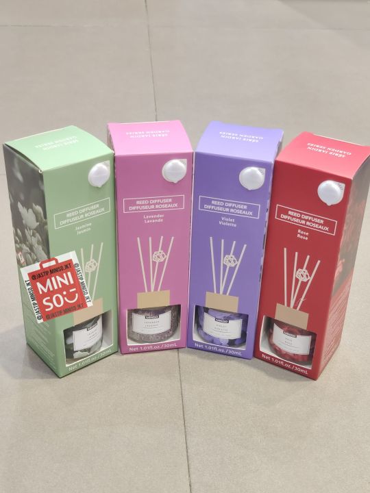 MINISO 🆕 GARDEN Series Reed Diffuser ROSE, VIOLET, LAVENDER, JASMINE ...