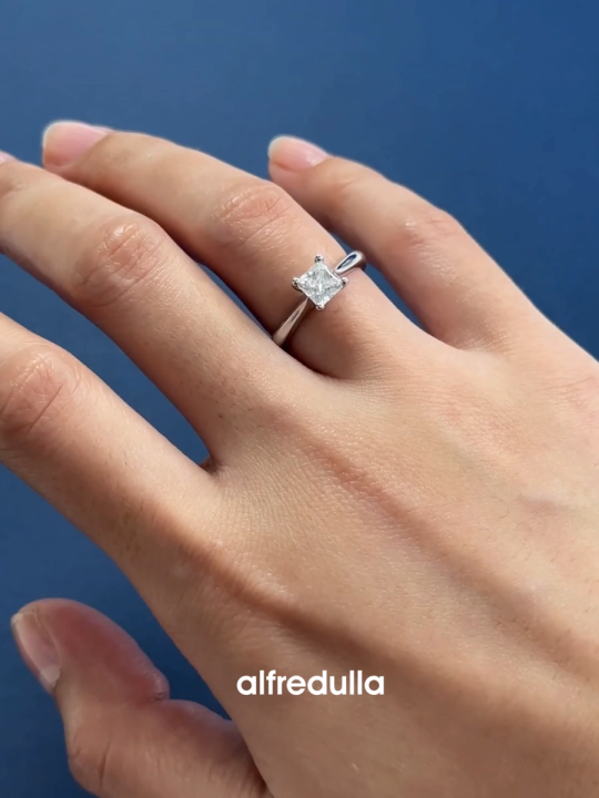 Alfredulla M 0.75ct Princess Classic Moissanite Ring | Lazada PH