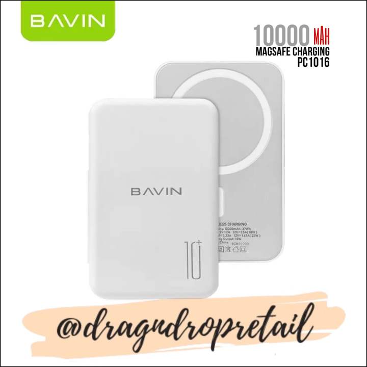 BAVIN Pc1016 10000mah Magnetic Wireless Fast Charging Powerbank Strong Magnetic Force Power Bank ...