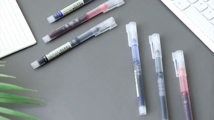 Simple Quick-Drying Gel Pen 0.5mm Black Signature Pen School Office ...