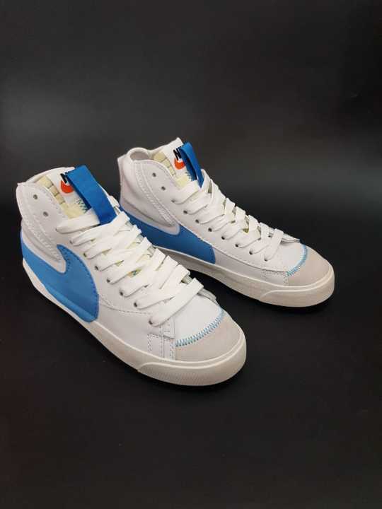 Sepatu Sneakers Blazer MID Jumbo White Blue/Sepatu Sneakers Pria dan ...