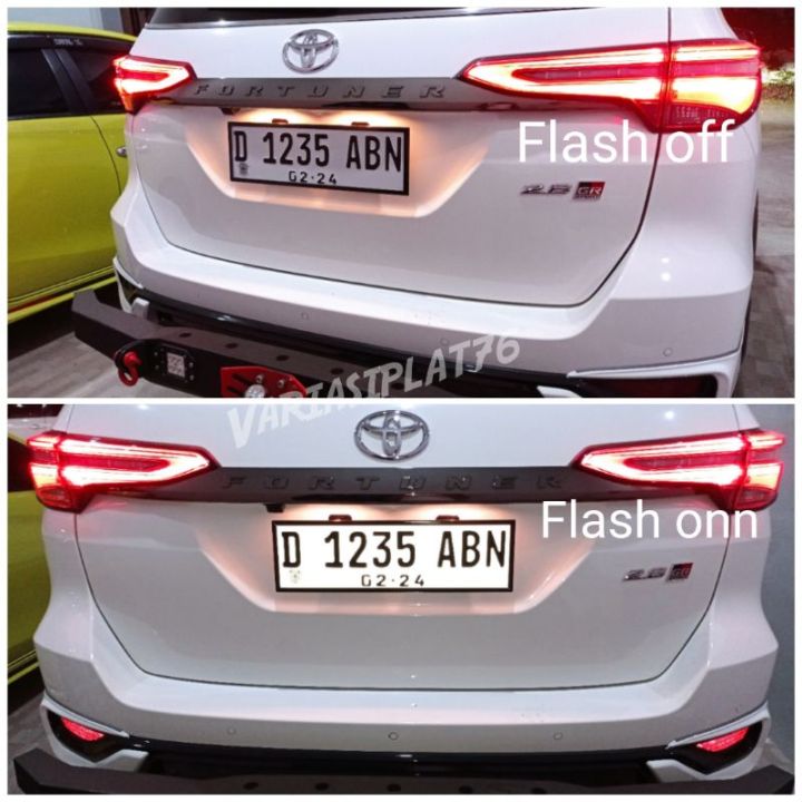 Plat Nomor Mobil Putih Terbaru Dengan Model Refelktive , Menyala Ketika ...
