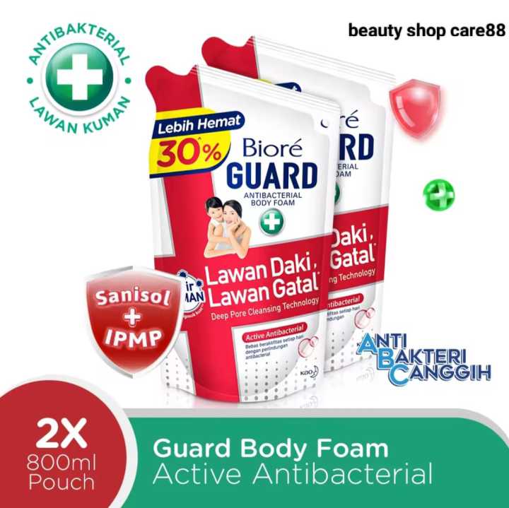 BIORE GUARD MERAH ANTIBACTERIAL BODY FOAM 800ml X 2 pcs TWINPACK ...