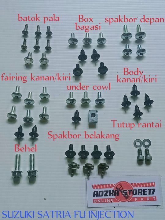 baut body full set satria injection | Lazada Indonesia