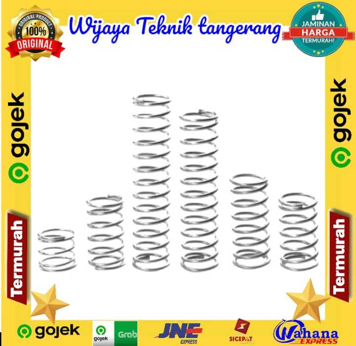 per spring tekan stainless od 7mm kawat 1mm panjang 70mm isi 1pcs ...