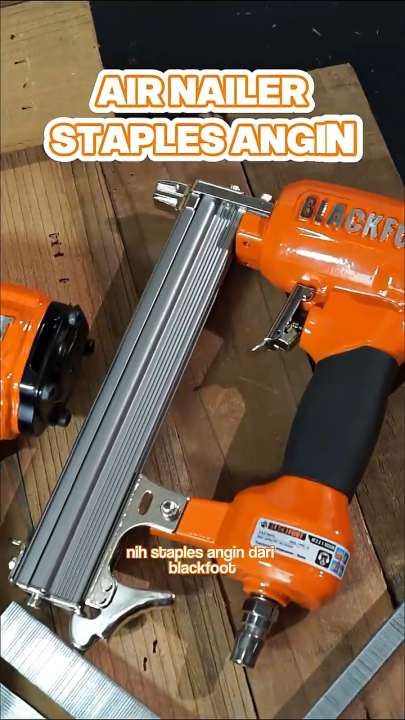Stapler Tembak Angin F30 + 422J +1022J Pneumatic Mesin Nail Gun Staples ...