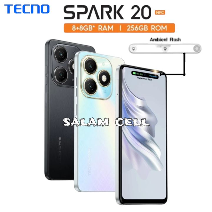Tecno Spark 20 NFC Ram 8+8/256GB Stereo Dual Speaker, Dynamic Port 6,6 ...