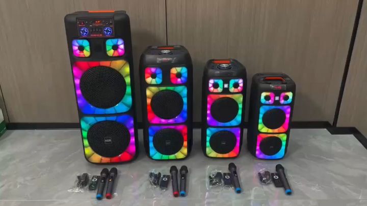 NDR-0202 12X2 inch Karaoke Party Bluetooth Speaker Stereo HIFI Sound ...