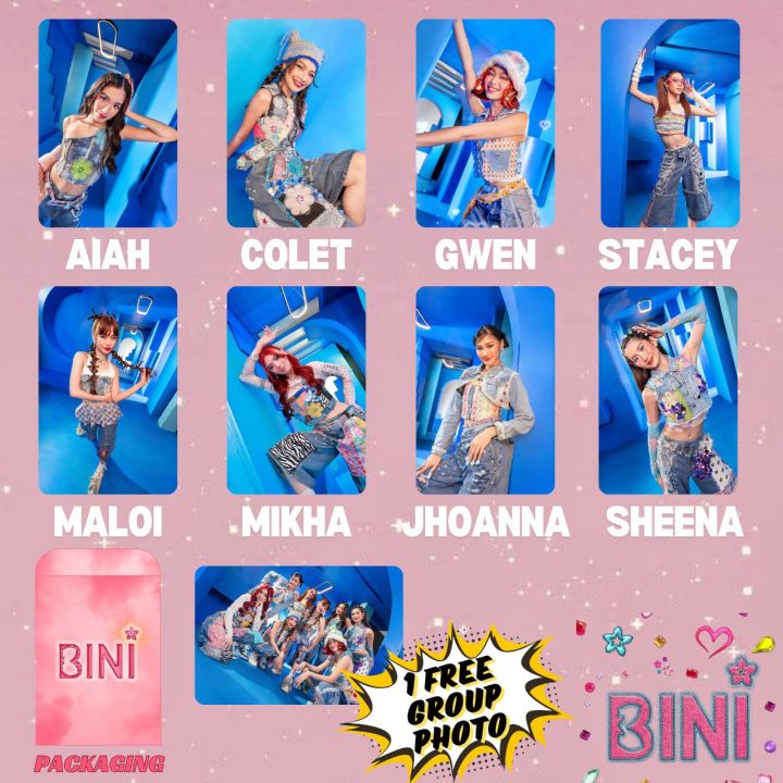 BINI OT8 LOMOCARDS 250GSM with Group Photo FREEBIES | Lazada PH