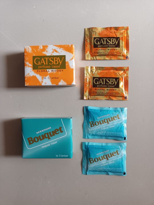 GATSBY - MANDOM Perfume Tissue (1 pak isi 5 lbr) minimal order 2 pak ...