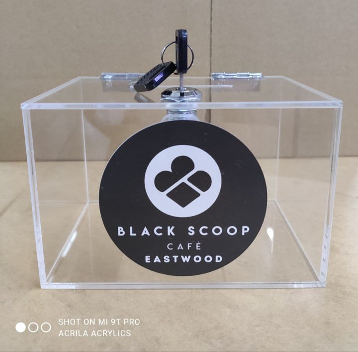 Acrylic Tip Box with Personalized Logo | Lazada PH