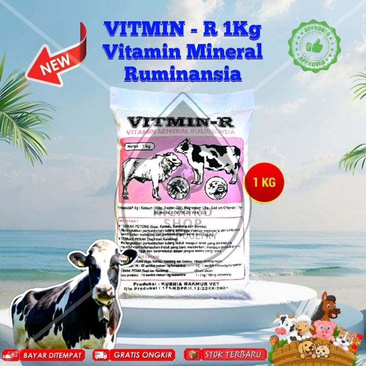 VITMIN R 1Kg Vitamin Mineral Ruminansia HERBAL untuk TERNAK POTONG Sapi ...