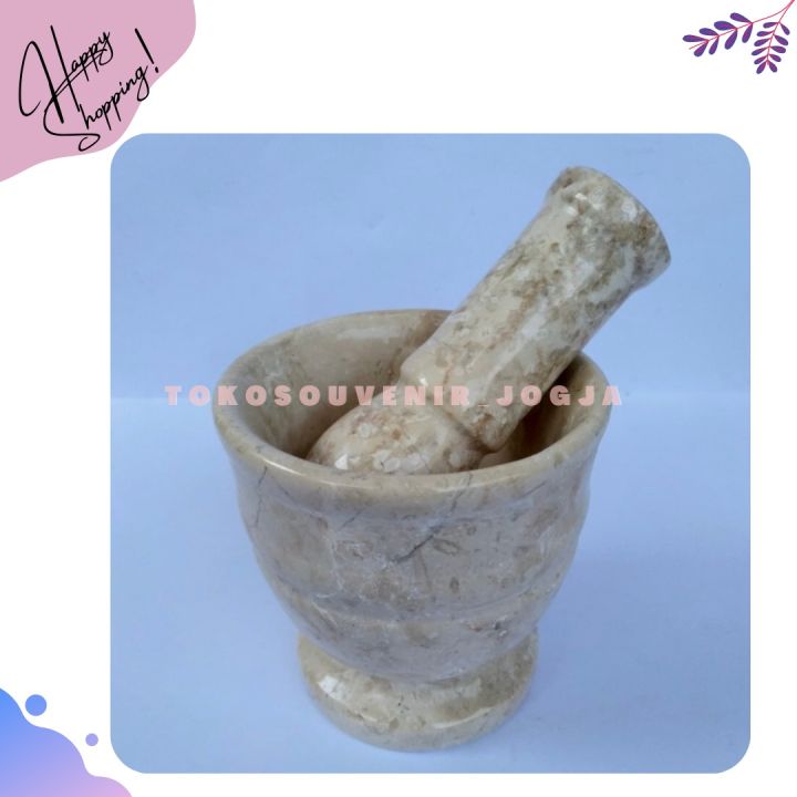Mortar dan Pestle Batu Marmer Alat Penumbuk dan Lumpang Gerus Obat ...