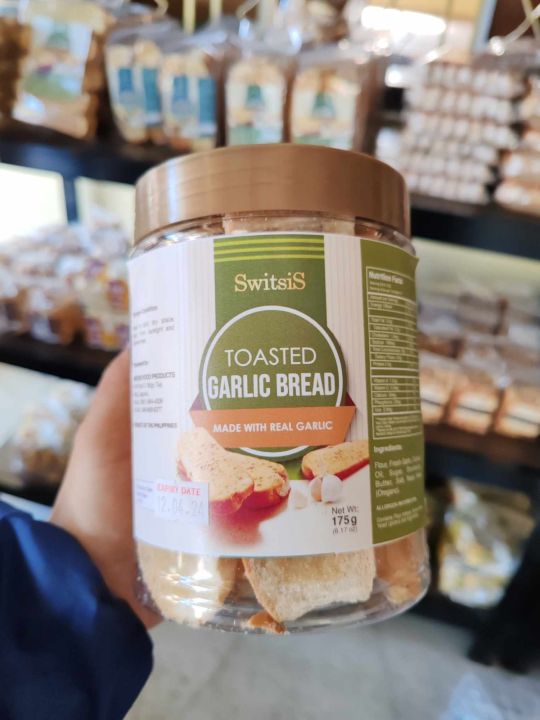 SWITSIS TOASTED GARLIC BREAD IN A TUB 175g Made with Real Garlic ...