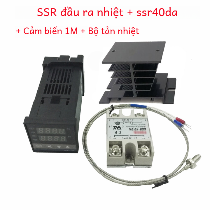 Bộ điều khiển nhiệt độ Pid kỹ thuật số Rex-c100 với đầu ra rơle/ssr 0-1300c Cảm biến đầu dò cặp ...