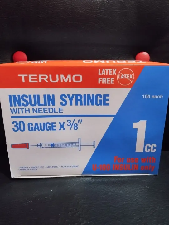 Terumo insulin syringe with needle 1cc g30×3/8, sterile | Lazada PH