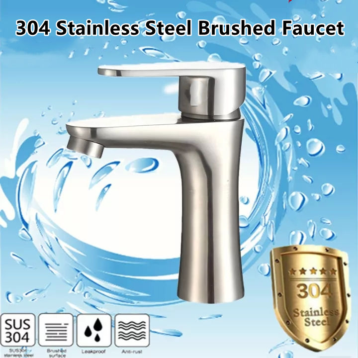 UNITEN 304 Stainless Steel Fashion Style Bathroom Faucet Water Saving ...