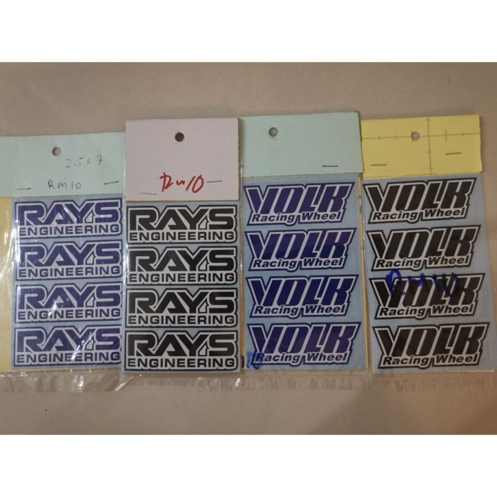 Sticker Motor Rim RAYS ENGINEERING QUADRUPLE / Sticker Rim Volk Racing ...