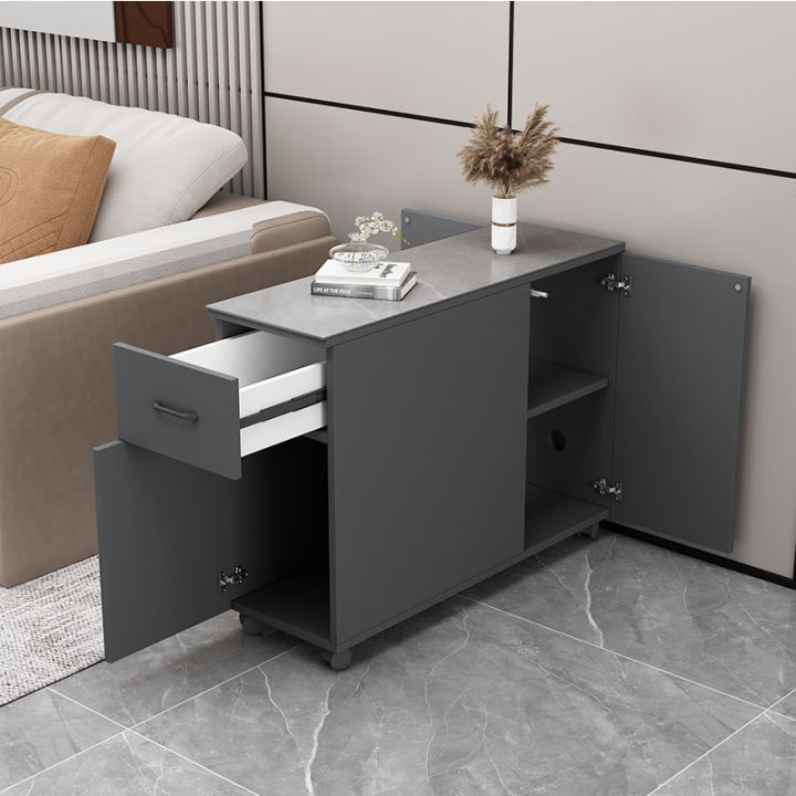Accessible Luxury Creative Stone Plate Sofa Side Table Side Cabinet ...