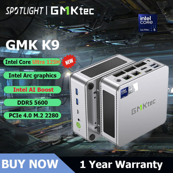 GMKtec Mini PC K9 Intel Core 14th Ultra 5 125H 4.5GHz Thunderbolt 4 ...