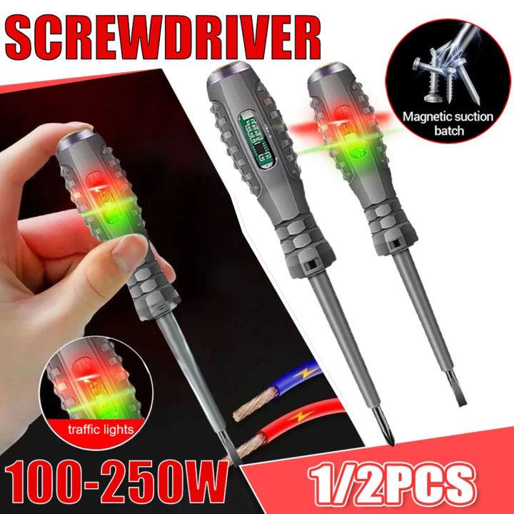 2pcs 100-250V Voltage Tester Pen Non-contact Induction Test Pencil ...