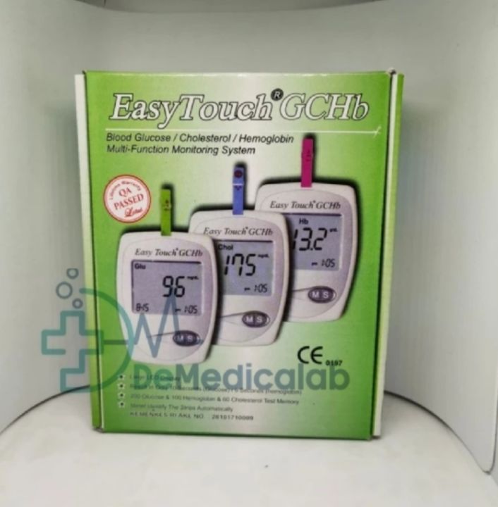 Alat Easy touch GCHb 3in1 Cek Kolestrol Hb Gula Darah Hemoglobin ET ...