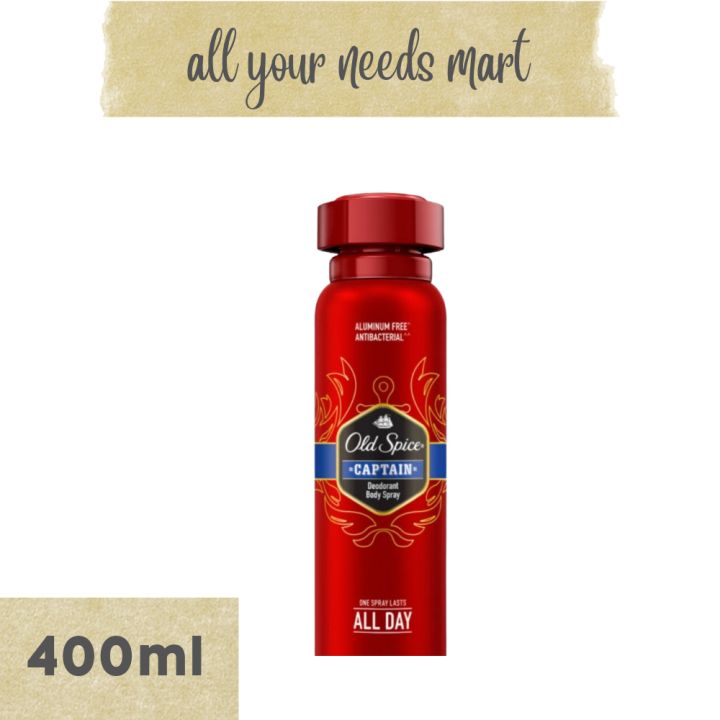 OLD SPice • Captain Deodorant Body Spray • 400ml | Lazada PH
