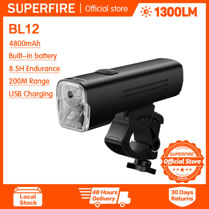 Superfire BL12 Đèn xe đạp có thể sạc lại đôi đèn 1300 Lumens siêu sáng đèn đi xe đạp LED Đèn gắn ...