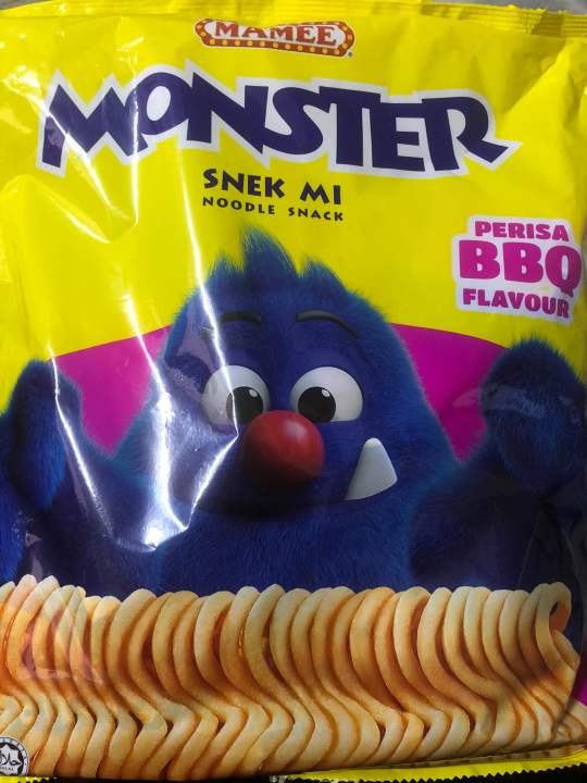 25/11/2024 Mamee Monster Snek Mi BBQ Noodle Snack 25g x8pkts | Lazada