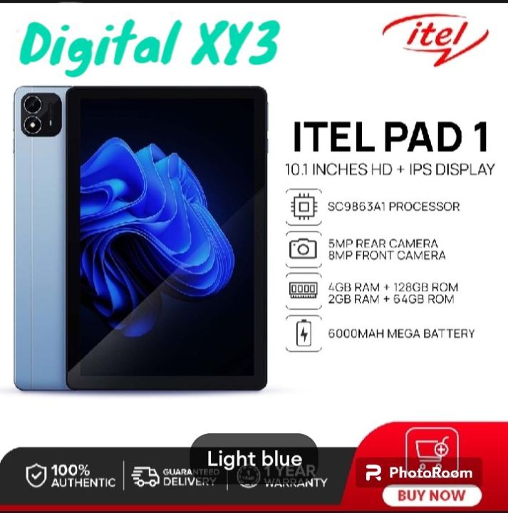 ITEL Pad 1 Tablet 4GB+128GB | Octa-core Processor | 10.1” HD+ IPS ...