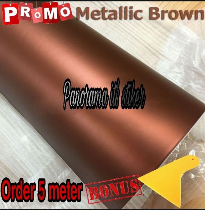Skotlet stiker motor warna metalic brown scotlight motor coklat chrome ...