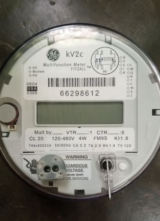 G.E KV2C Form 9s 4 Wire 3 Phase meter only | Lazada PH