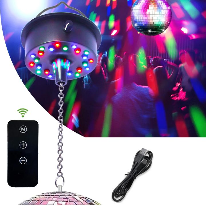 Mirrors Ball Motor with Remote, 5-10 RPM Disco Ball Adjustable Spinner ...