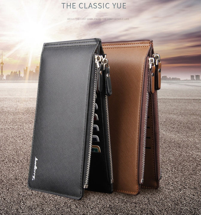 Men's Long Wallet 16 slots card holder multi-card Zipper Korean Wallet ...