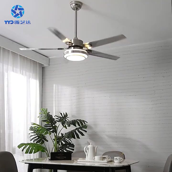 CHNT Nordic Ceiling Fan With Light Remote Control Big Size Chandelier ...