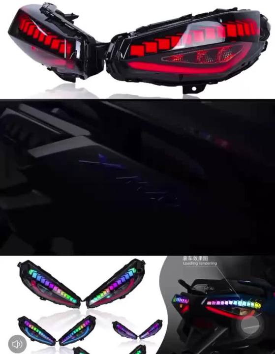 For Yamaha XMAX 300 2023 2024 V2 Motorcycle LED Flowing Rear Tail Light ...