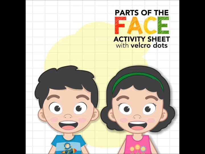 Parts of the Face with Velcro Dots Activity Sheet (A4 Size with Cut ...