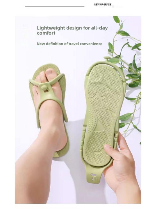 Portable Folding Anti-Slip Summer Travel Slippers for Men And Women ...