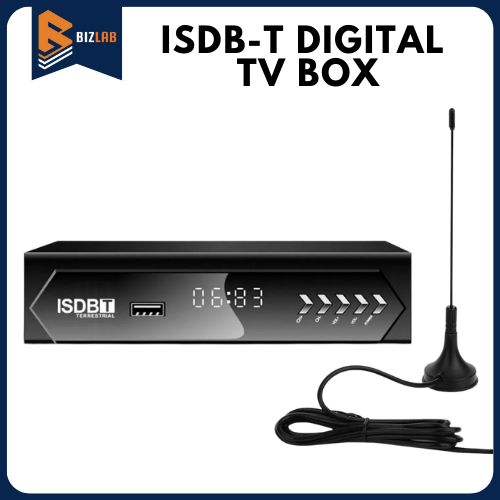 BIZLAB ISDB-T Set Top Box HD Terrestrial Digital Video Broadcasting TV Receiver With Antenna ...