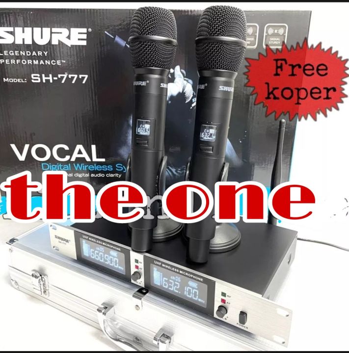 MIC SHURE WIRELESS SH777 / SH 777 FREE KOPER 2 HANDLE | Lazada Indonesia