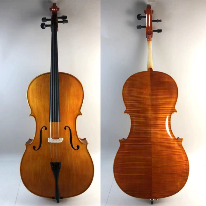 New Tiger Pattern Cello ขนาด 4/4 สำหรับนักเรียนต้นทาง ทำจากแผ่นไม้ ...