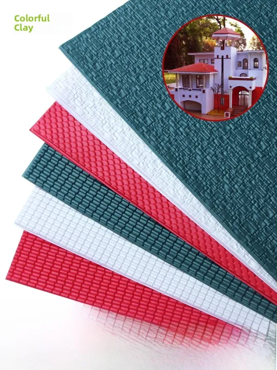 Simulated Roof Tiles DIY Building Model Materials Plastic Corrugated ...