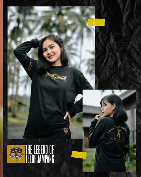Kaos T-shirt Teluh Jampang Lengan Panjang | Lazada Indonesia
