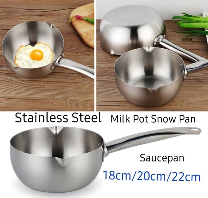 Saucepan Stainless Steel Pot Periuk Masak Snow Pan Induction Milk Pot ...