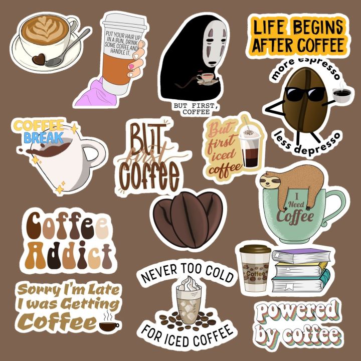 COFFEE ADDICT Laminated VINYL Sticker Waterproof And Scratchproof | Ara ...