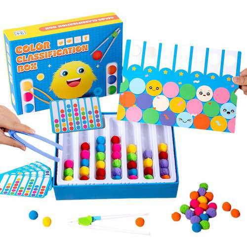 Montessori Toys Rainbow Counting Math Toys Color Sorting Matching Game ...